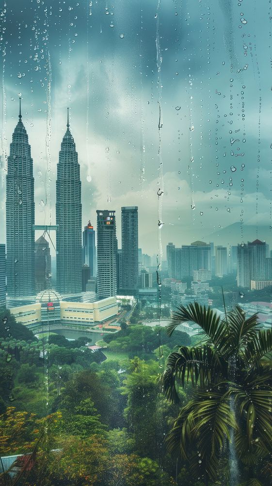 Rain scene city architecture landscape | Free Photo - rawpixel