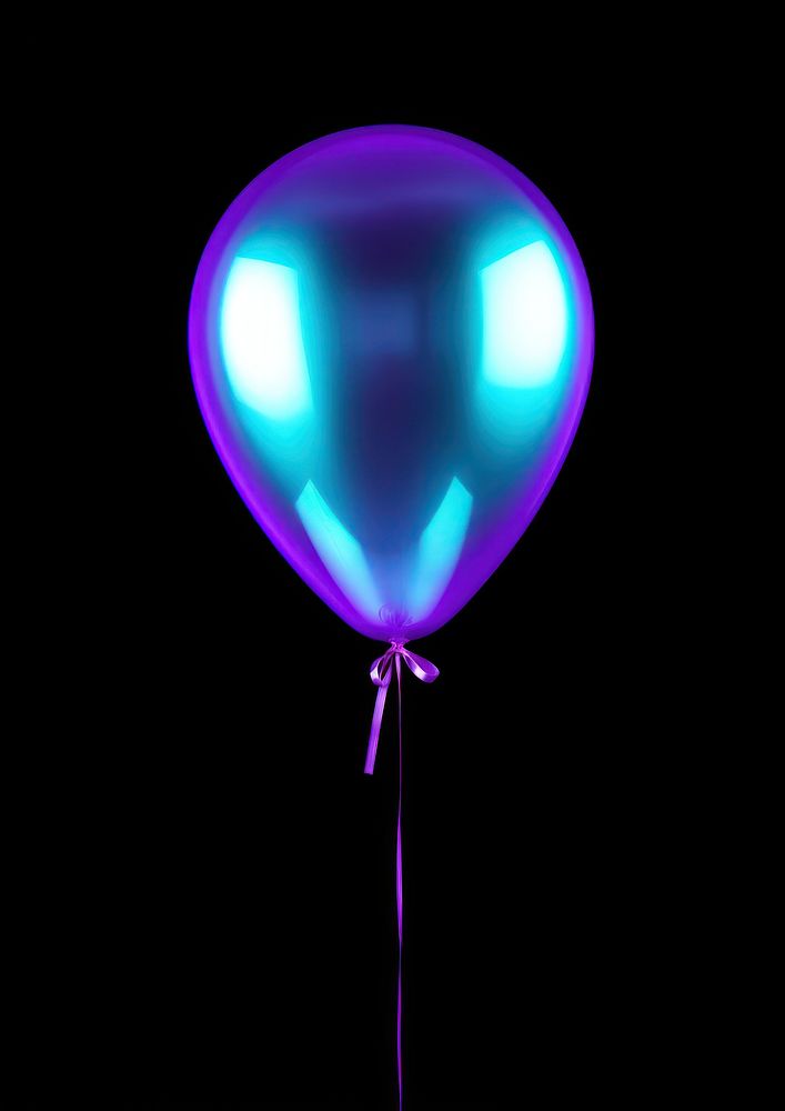 Neon balloon violet light night. | Premium Photo Illustration - rawpixel