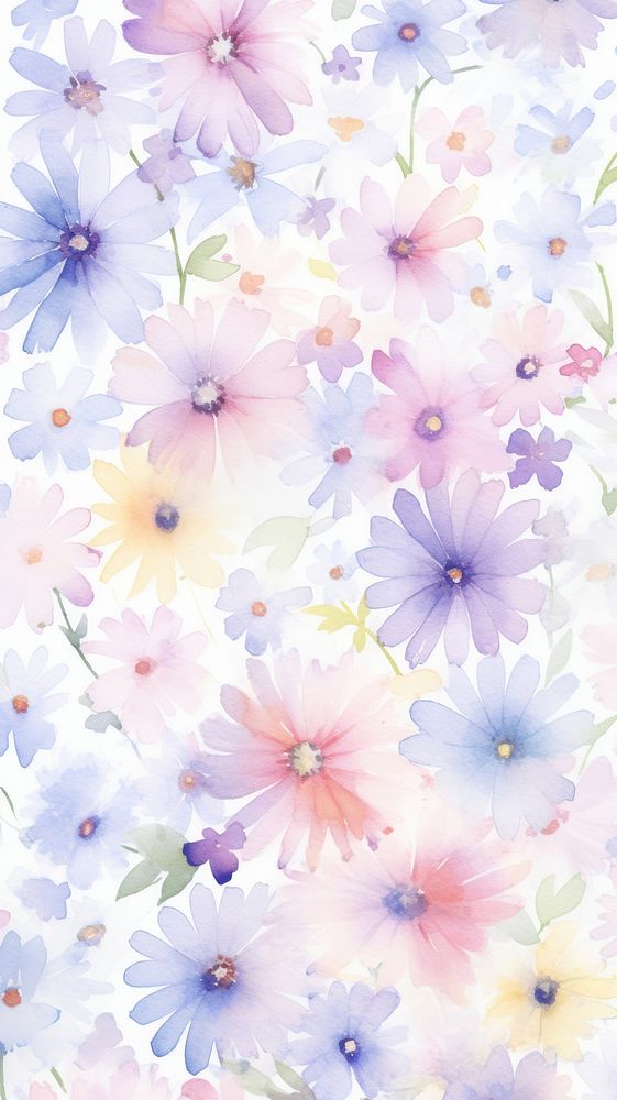 Pastel flowers wallpaper pattern nature | Premium Photo Illustration ...