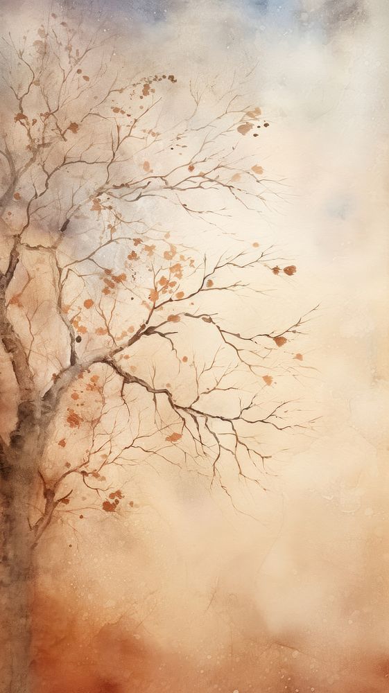 Tree wallpaper painting outdoors nature. | Premium Photo Illustration ...