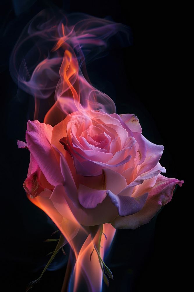 Rose flower smoke plant. | Premium Photo - rawpixel