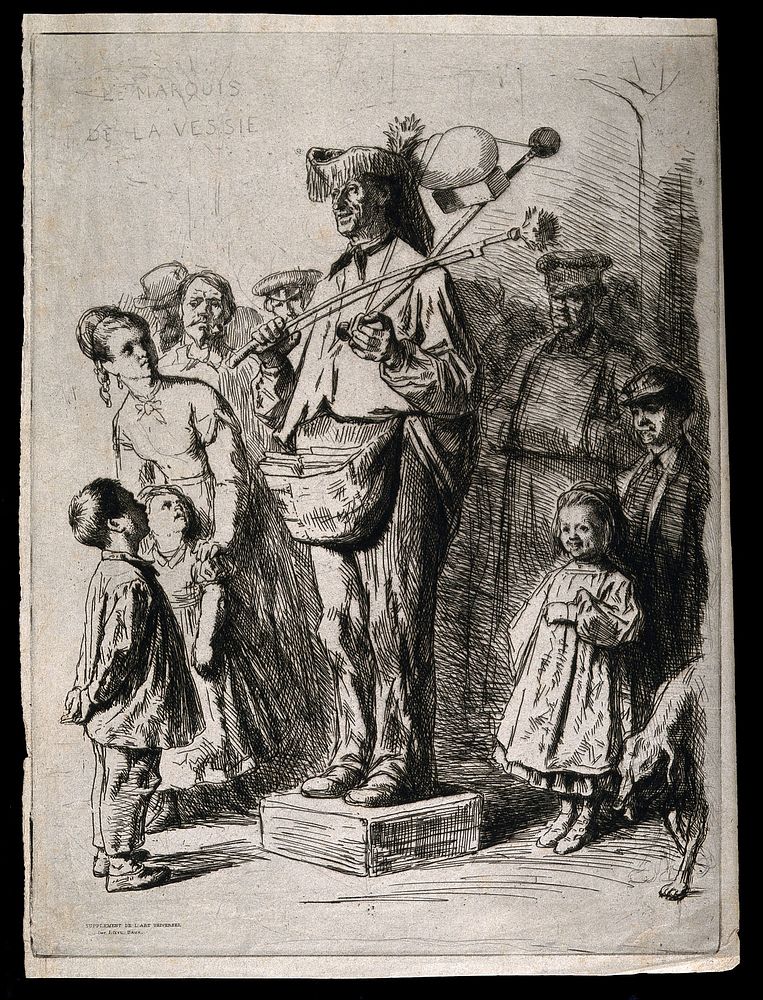 An itinerant musician playing an | Free Photo Illustration - rawpixel