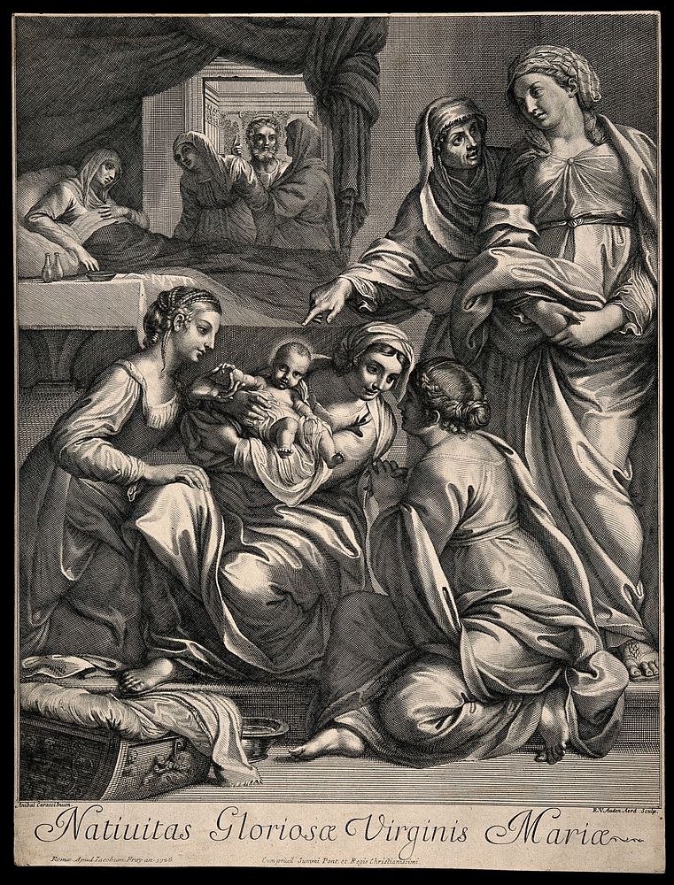 birth Virgin Mary, Anna rests | Free Photo Illustration - rawpixel