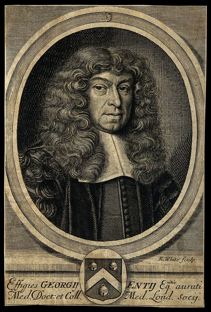 Sir George Ent. Line engraving | Free Photo Illustration - rawpixel