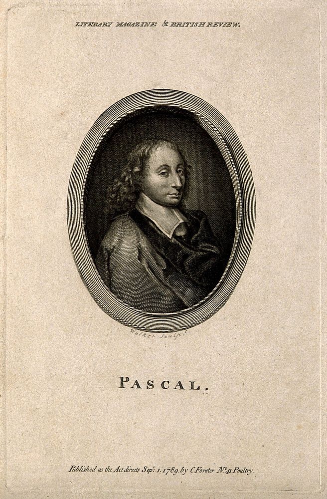 Blaise Pascal. Line engraving Walker, | Free Photo Illustration - rawpixel