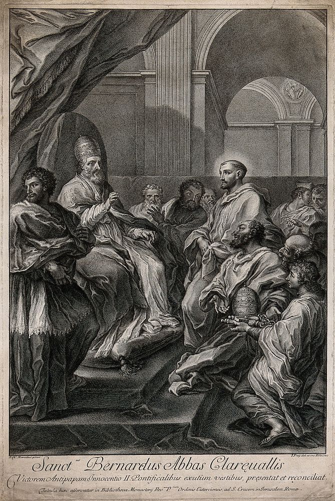 Saint Bernard Clairvaux reconciles antipope | Free Photo Illustration ...