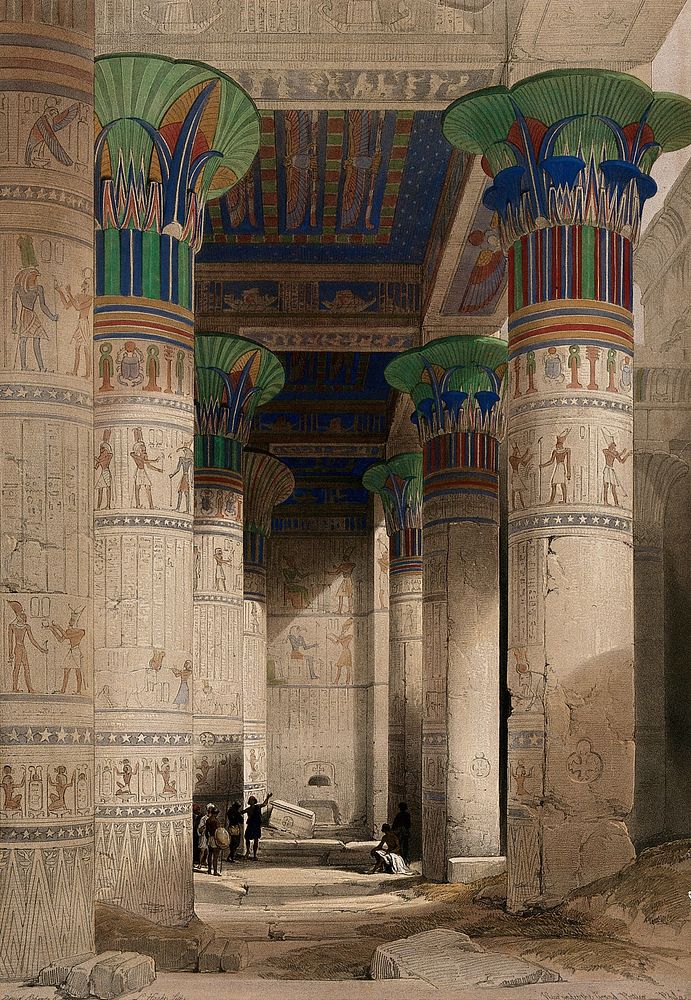 Philae, Egypt: hypostyle hall within | Free Photo Illustration - rawpixel