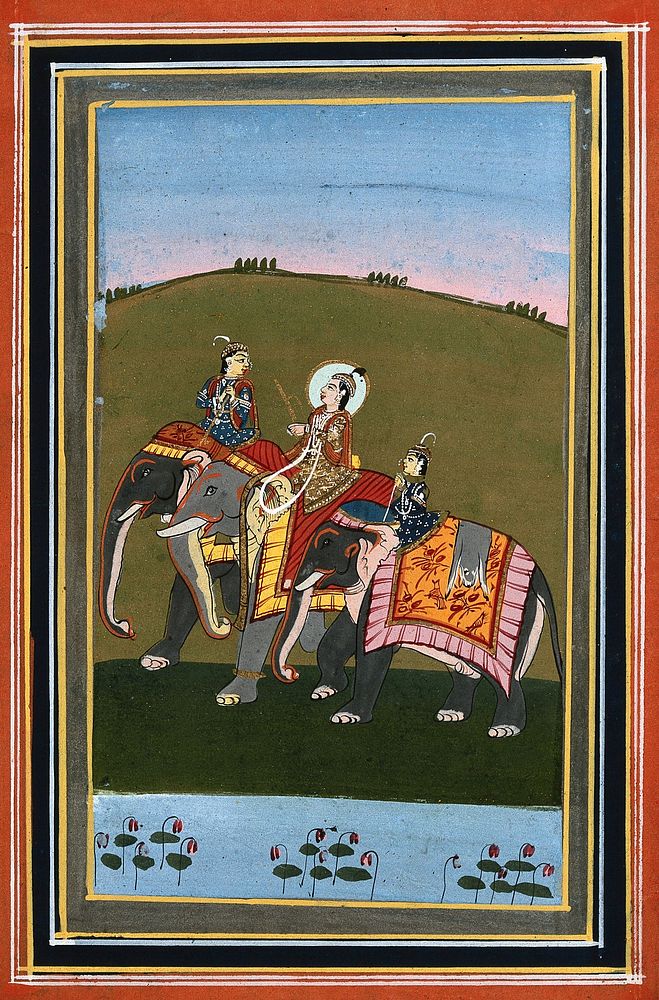 An Indian king and two | Free Photo Illustration - rawpixel