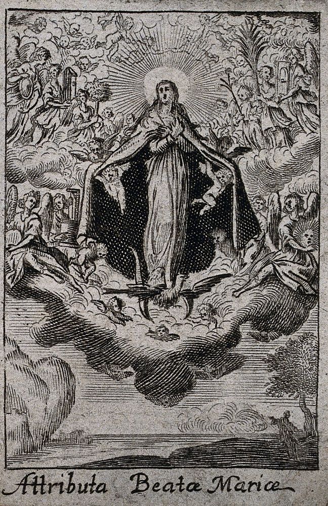 The Virgin in Heaven. Engraving. | Free Photo Illustration - rawpixel