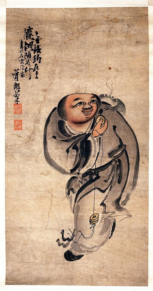 comical figure man. Gouache painting. | Free Photo Illustration - rawpixel