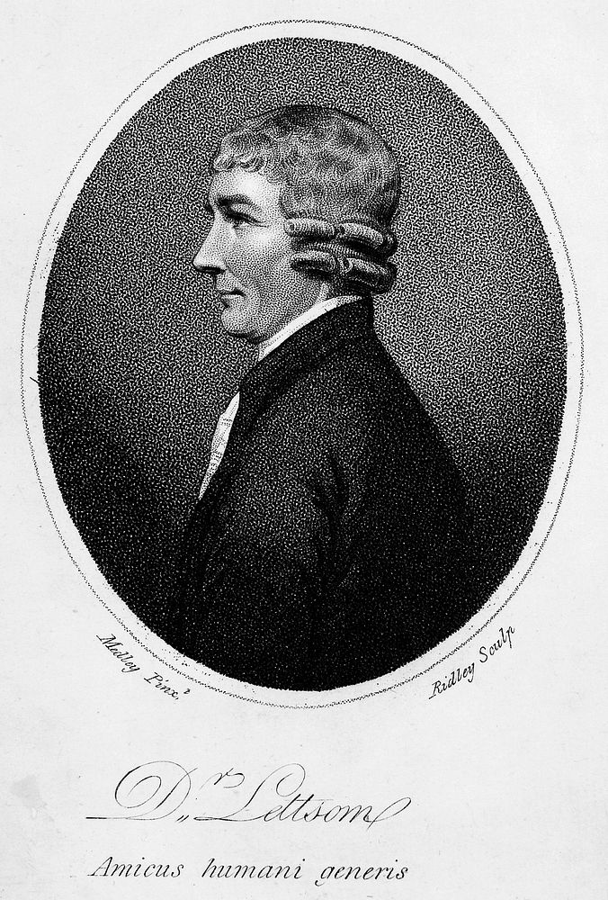 John Coakley Lettsom. Stipple engraving | Free Photo Illustration ...