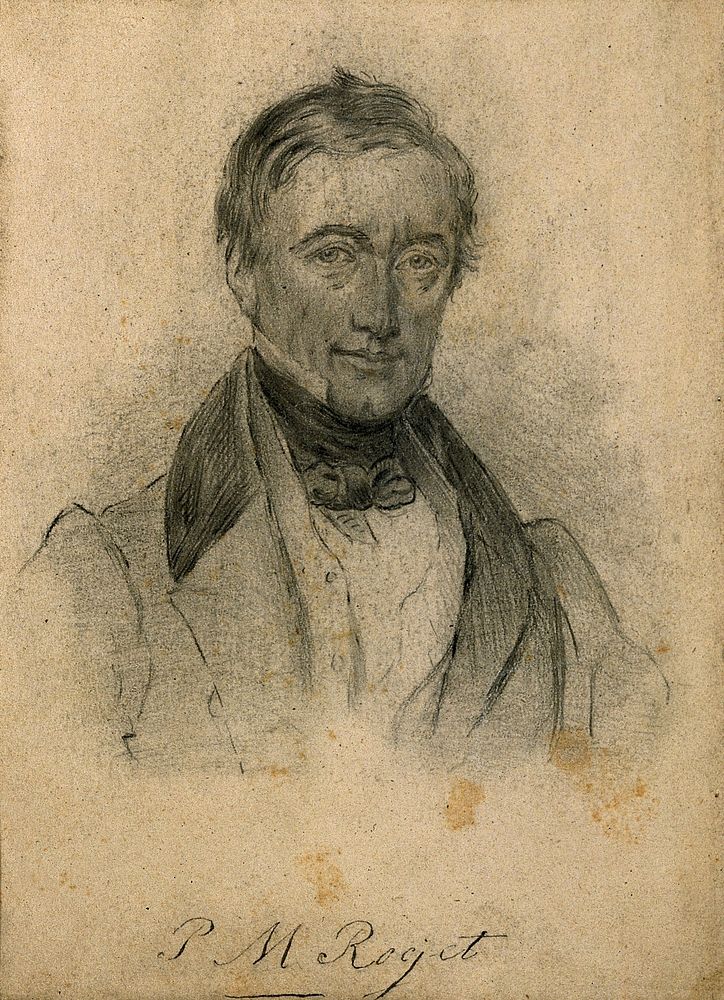 Peter Mark Roget. Pencil drawing. | Free Photo Illustration - rawpixel