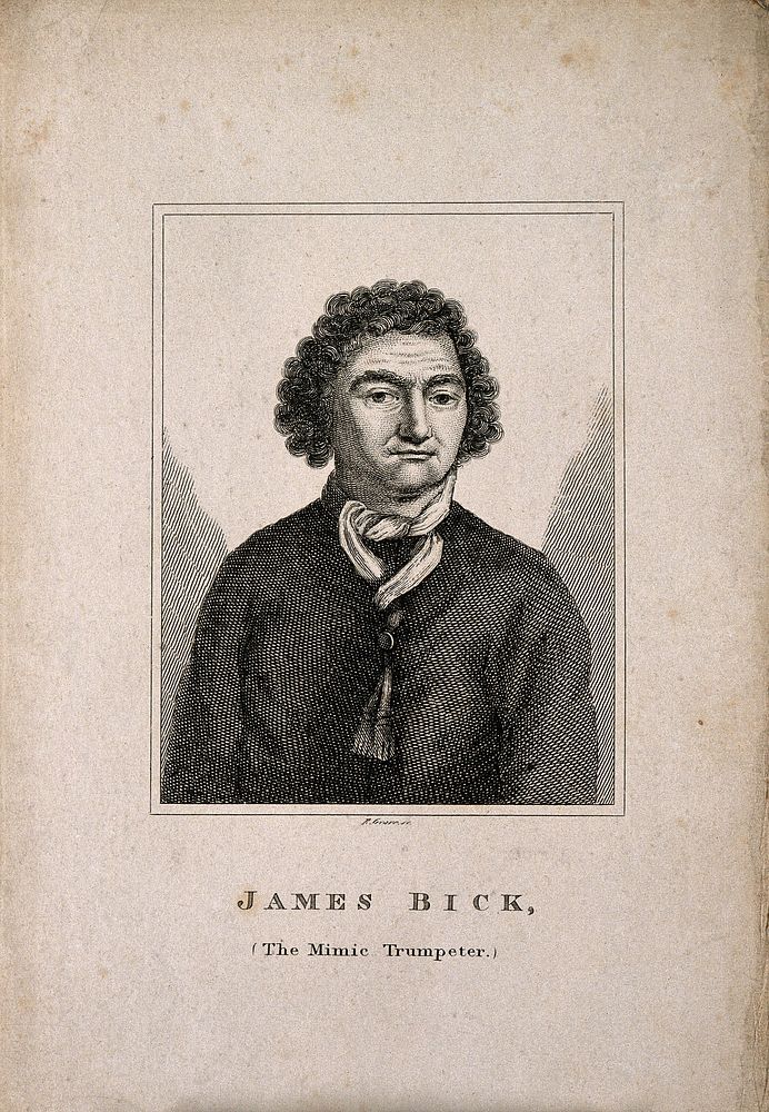 James Bick, mimic trumpeter. Line | Free Photo Illustration - rawpixel