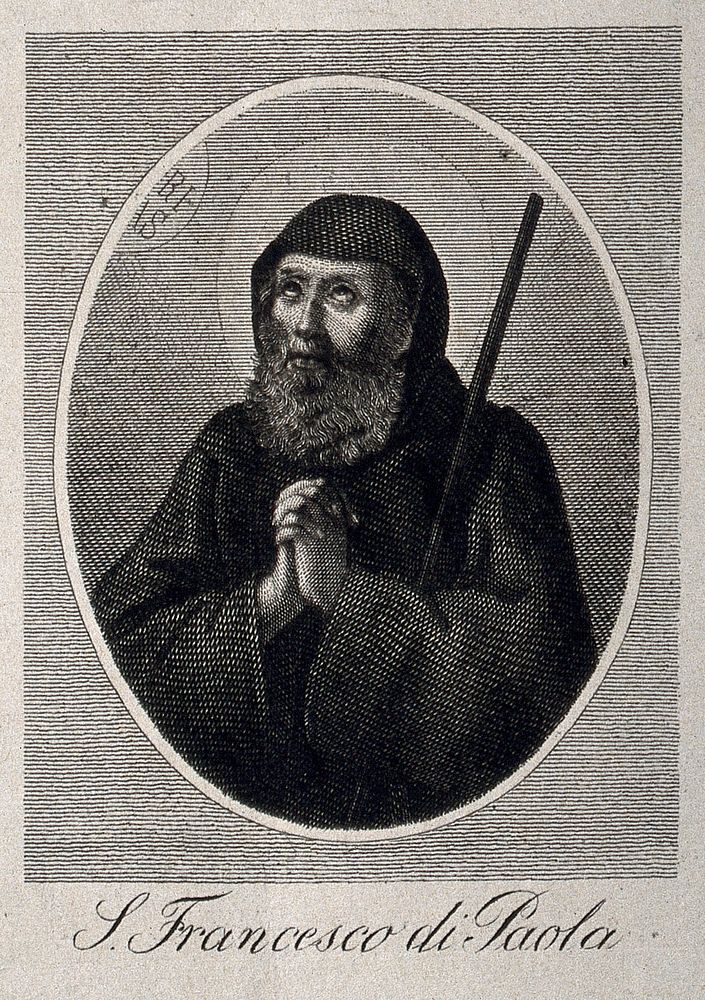 Saint Francis Paola praying; head | Free Photo Illustration - rawpixel