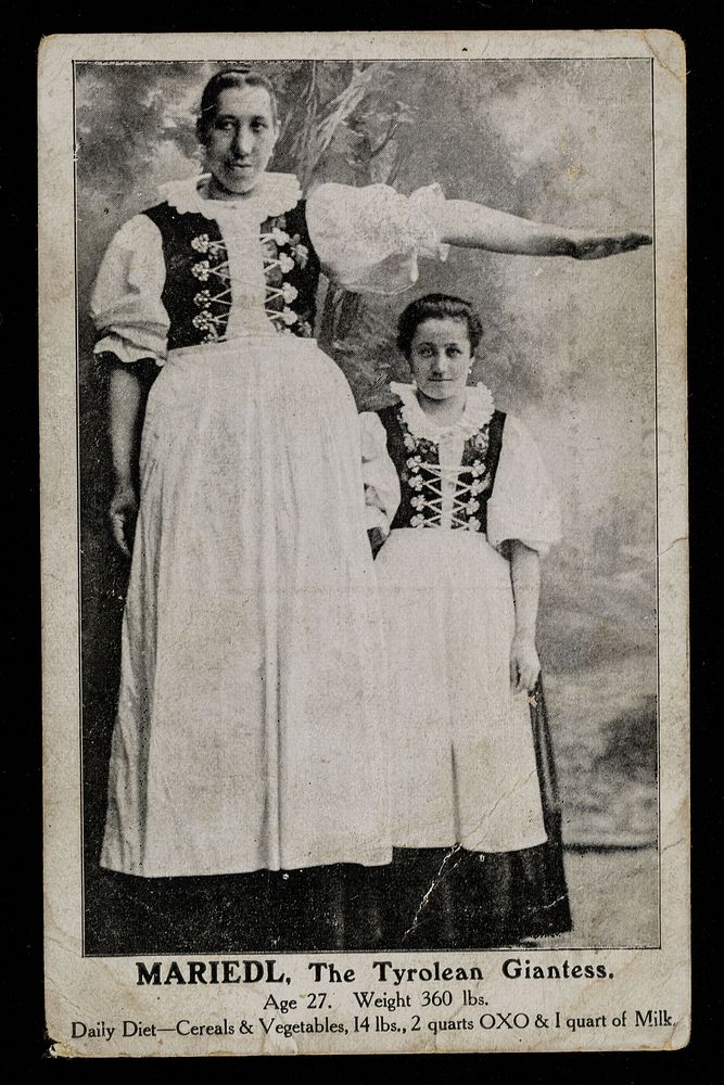 Mariedl, Tyrolean giantess : age | Free Photo Illustration - rawpixel