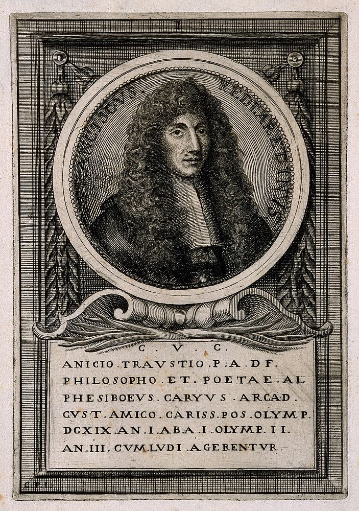 Francesco Redi. Line engraving C.P | Free Photo Illustration - rawpixel