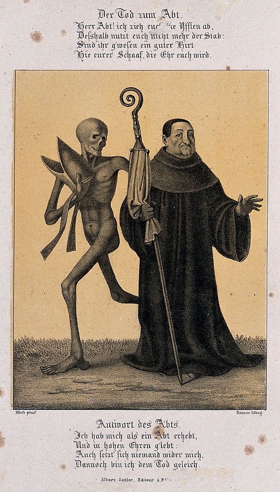 dance death Basel: death abbot | Free Photo Illustration - rawpixel