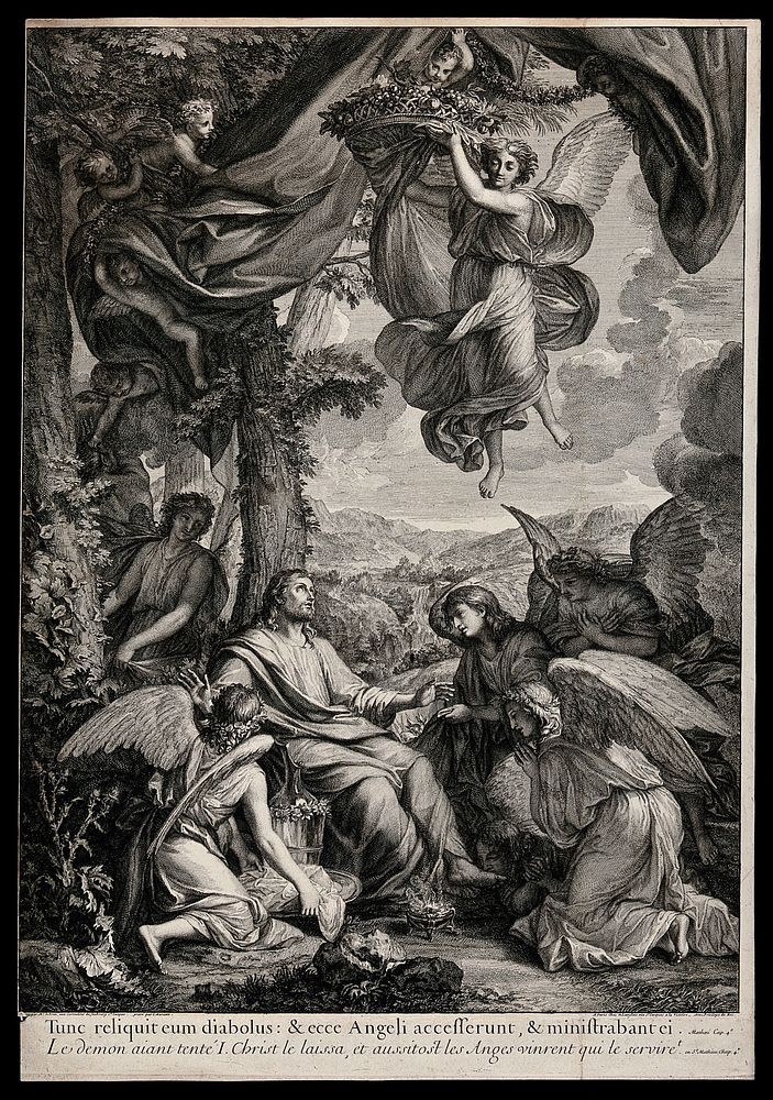 Angels serve Christ food his | Free Photo Illustration - rawpixel