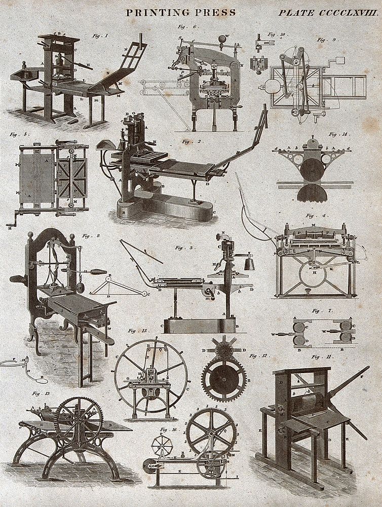 Many types printing press, details | Free Photo Illustration - rawpixel
