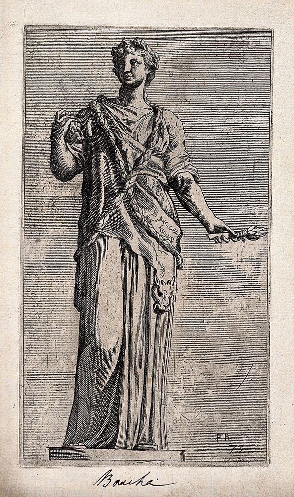 bacchant. Etching F. Perrier | Free Photo Illustration - rawpixel