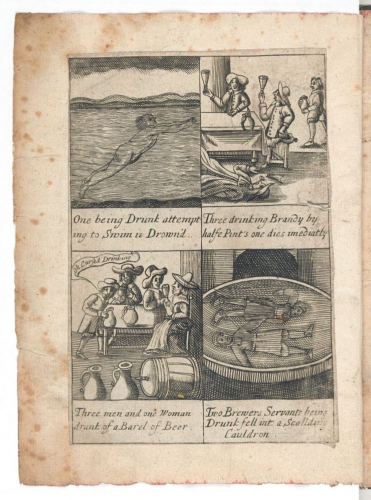 warning-piece all drunkards and health-drinkers: | Free Photo ...