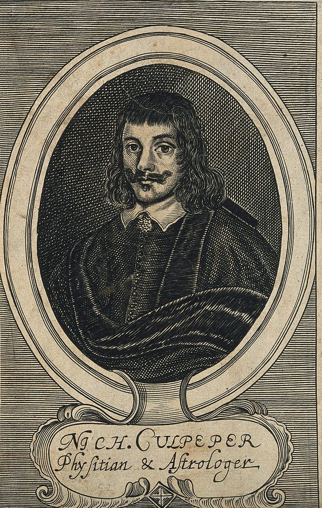 Nicholas Culpeper. Line engraving, 1655 | Free Photo Illustration ...