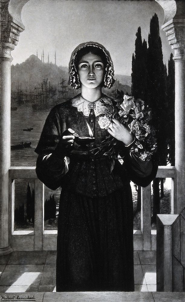 Florence Nightingale. Photograph painting Herbert | Free Photo ...