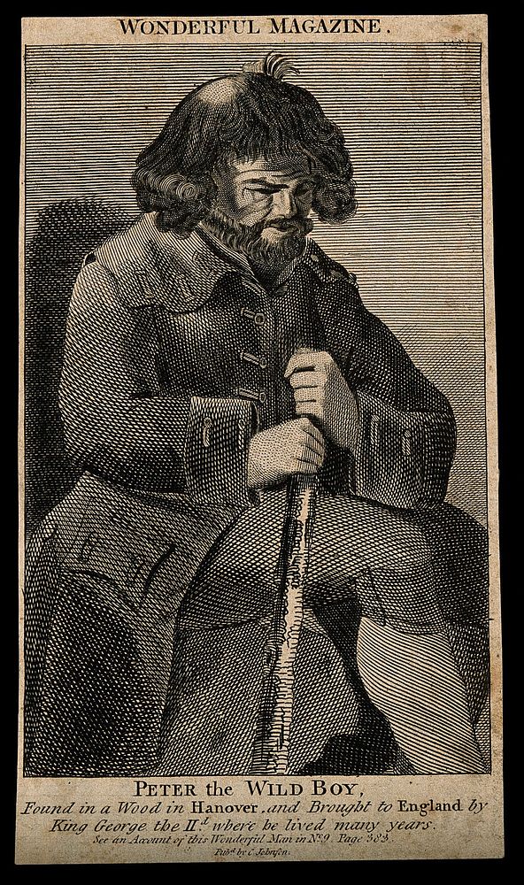 Peter, the wild boy. Engraving | Free Photo Illustration - rawpixel