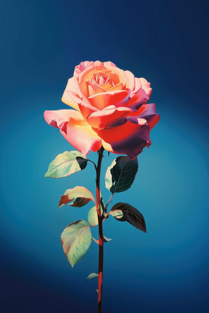 Airbrush art rose flower petal | Free Photo Illustration - rawpixel