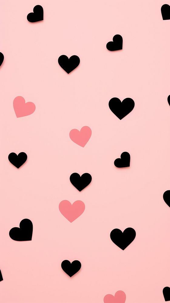 Black pink heart backgrounds pattern | Premium Photo Illustration ...