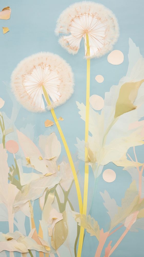 Dandelion craft collage flower plant | Premium Photo Illustration ...