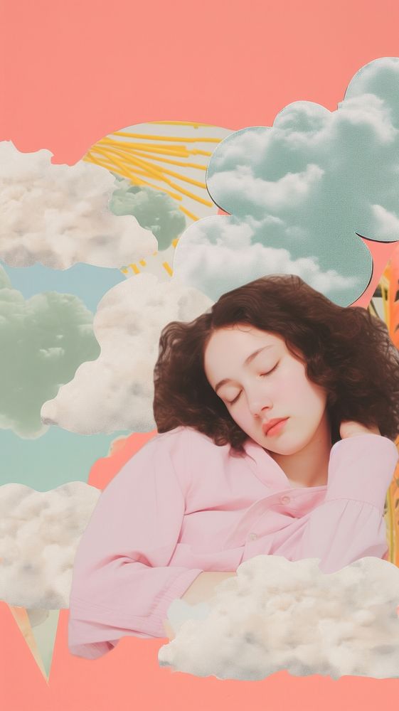 Girl sleep craft collage sleeping | Premium Photo Illustration - rawpixel