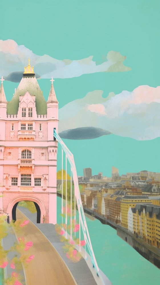 London bridge craft collage architecture | Premium Photo Illustration ...
