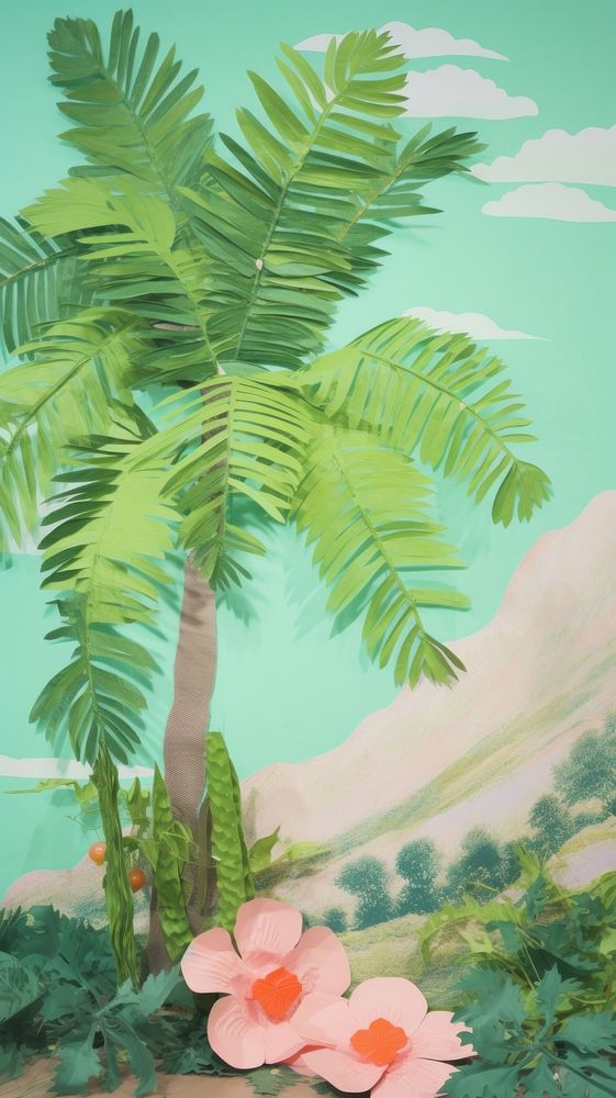 Palm tree art painting nature. | Premium Photo Illustration - rawpixel