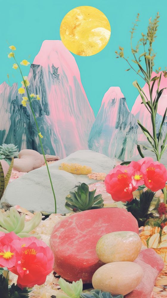 Rock craft collage art outdoors | Premium Photo Illustration - rawpixel