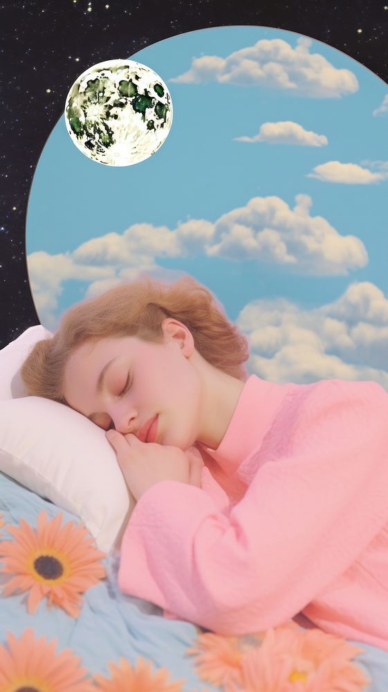 Sleep craft collage sleeping portrait | Premium Photo Illustration ...
