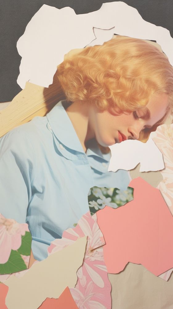 Sleep craft collage portrait painting | Premium Photo Illustration ...