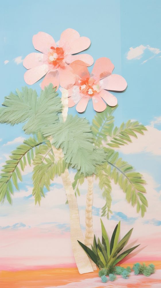 Summer palm tree craft art | Free Photo Illustration - rawpixel