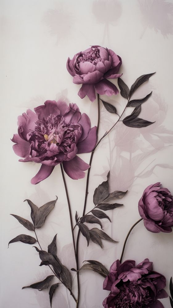 Real pressed dark peonies flower | Premium Photo - rawpixel