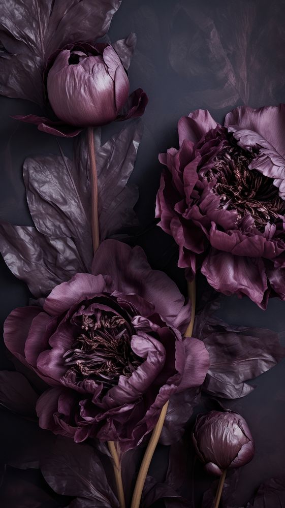 Real pressed dark peonies flower | Premium Photo - rawpixel