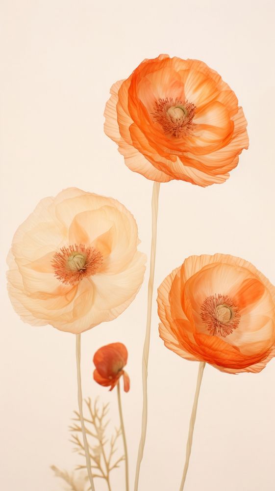 Real pressed ranunculus flowers poppy | Premium Photo - rawpixel