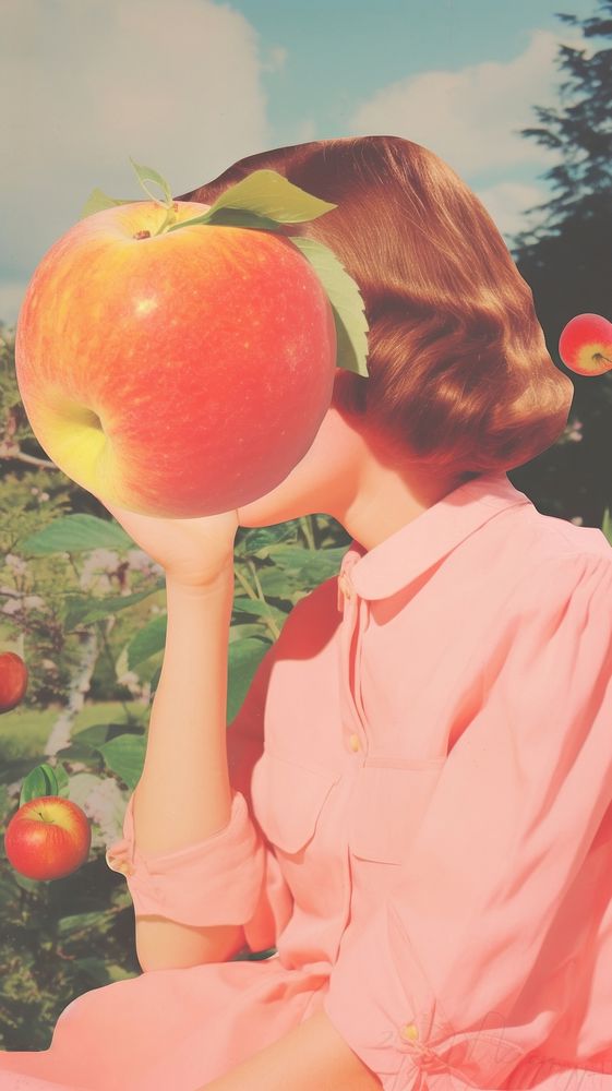 Apple portrait fruit plant | Free Photo Illustration - rawpixel