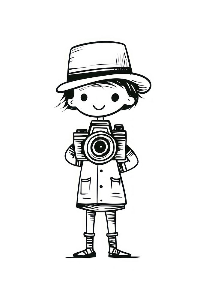 Camera drawing photographer sketch. | Premium Photo Illustration - rawpixel