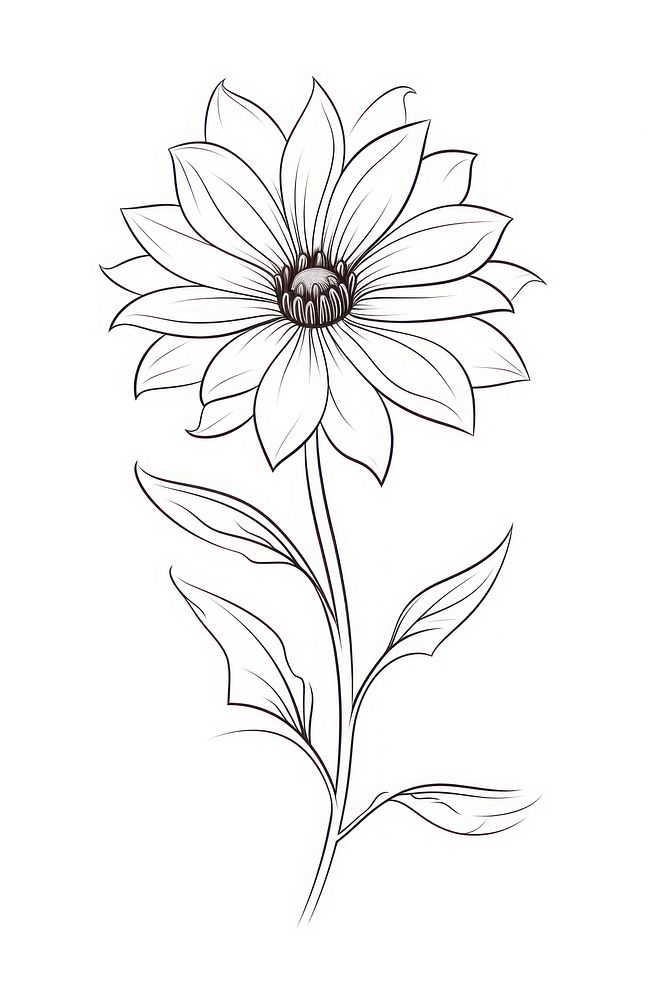 A flower drawing pattern sketch. | Free Photo Illustration - rawpixel