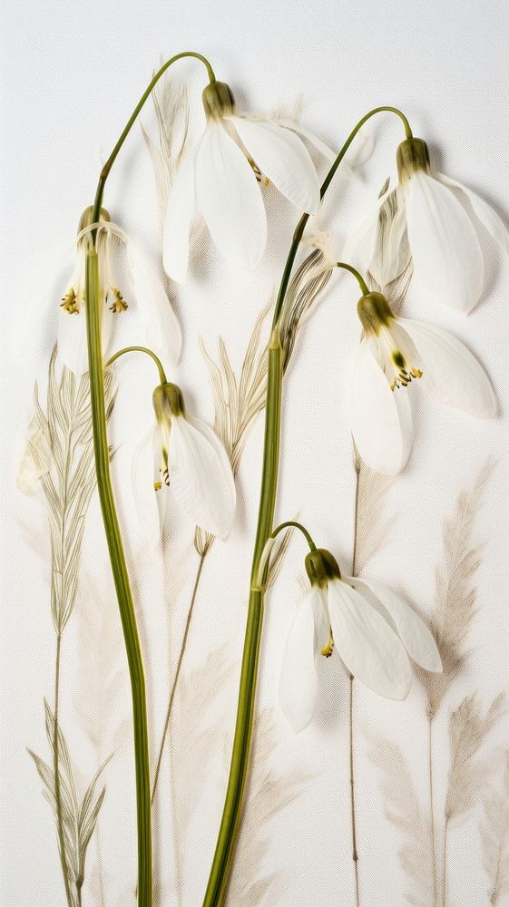 Pressed Snowdrops flower snowdrop plant. | Premium Photo - rawpixel