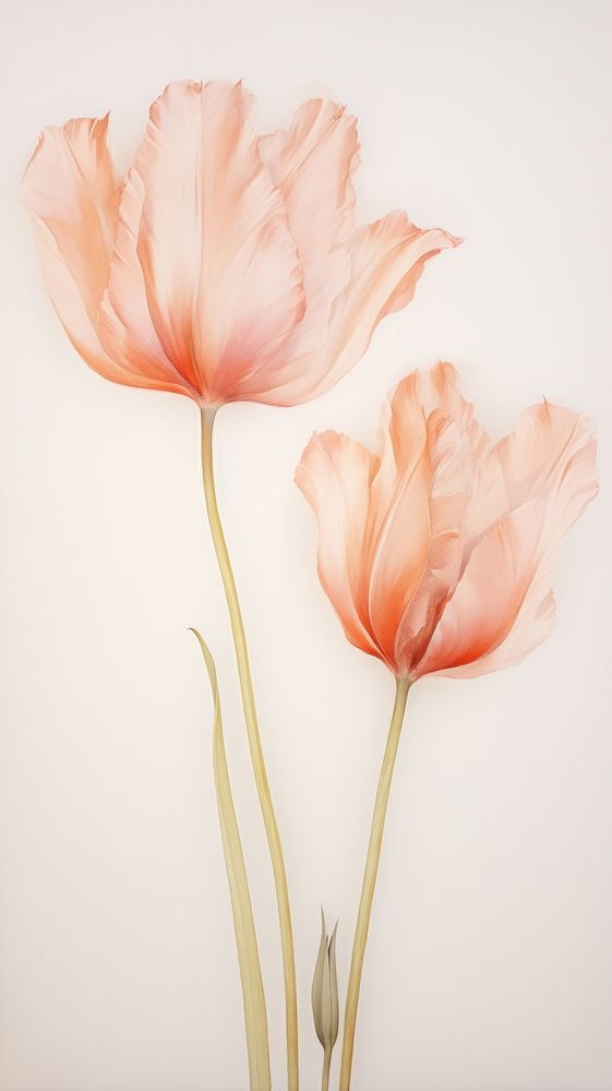Pressed tulip flower petal plant. | Free Photo - rawpixel