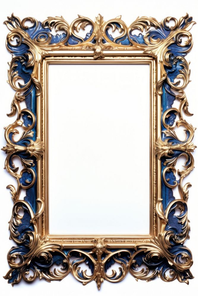 Blue gold Renaissance frame vintage | Premium Photo - rawpixel