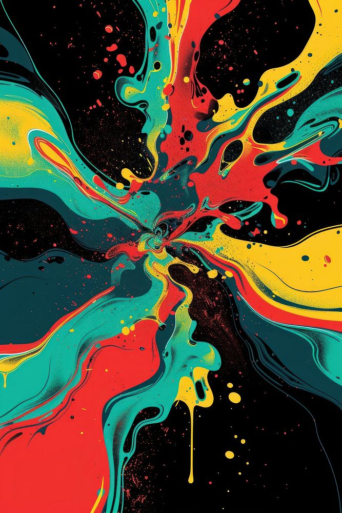 Splash art abstract painting. | Free Photo Illustration - rawpixel