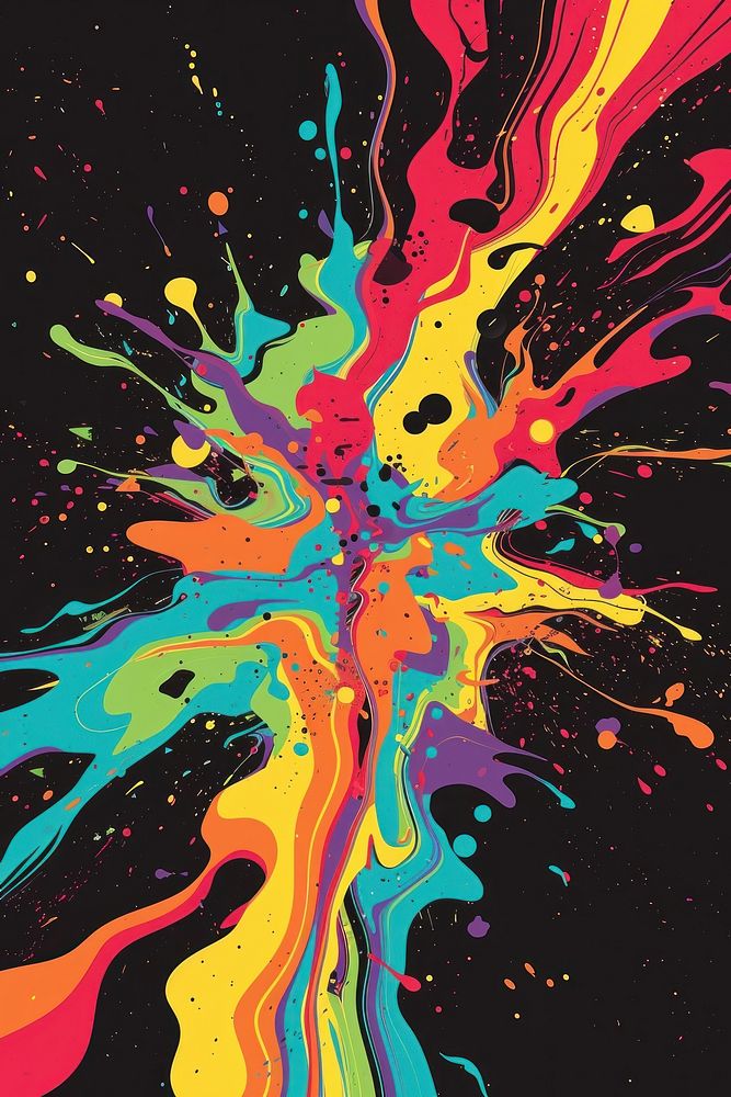Splash art abstract painting. | Free Photo Illustration - rawpixel