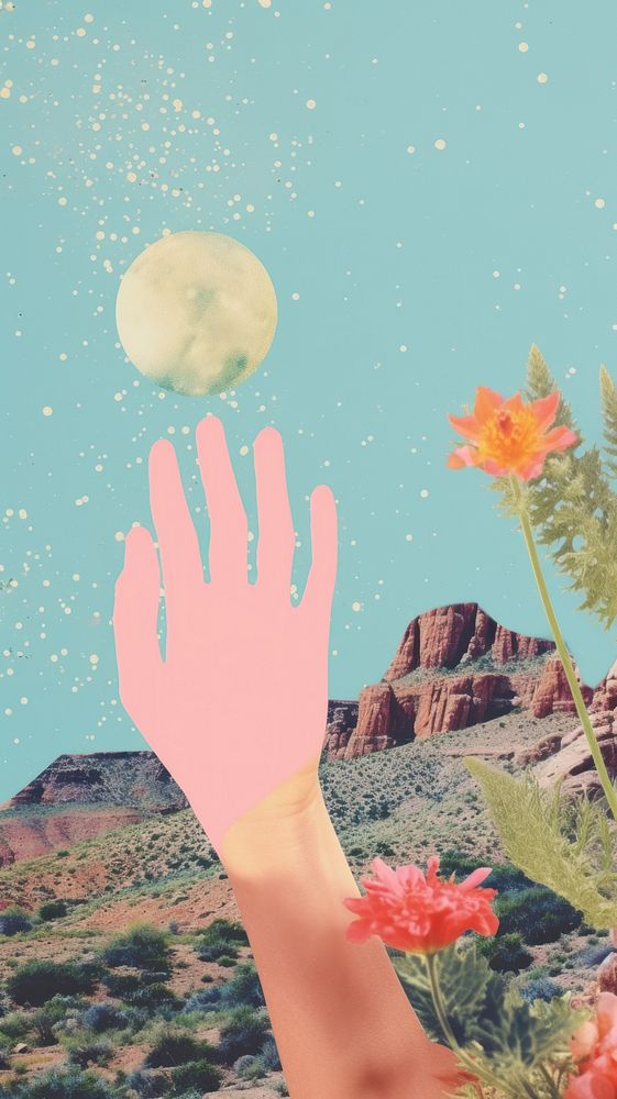 Hand astronomy mountain outdoors. | Premium Photo Illustration - rawpixel